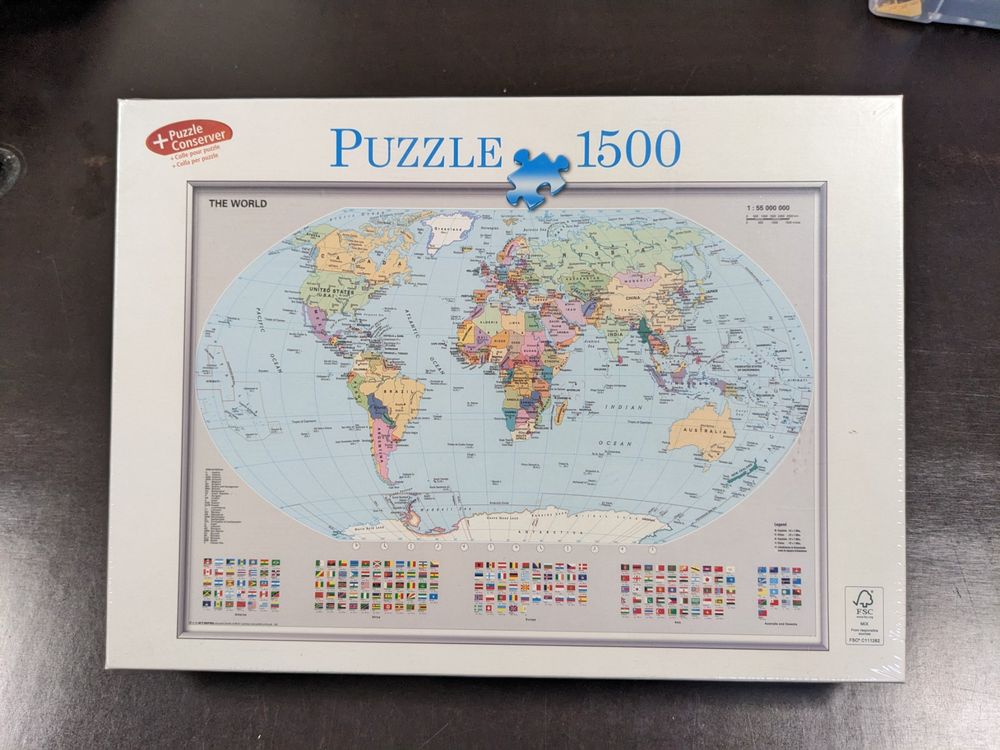 Weltkarte 1500 Puzzle (OVP) (Neu und originalverpackt) in Zürich für CHF 10 – mit Lieferung auf ...