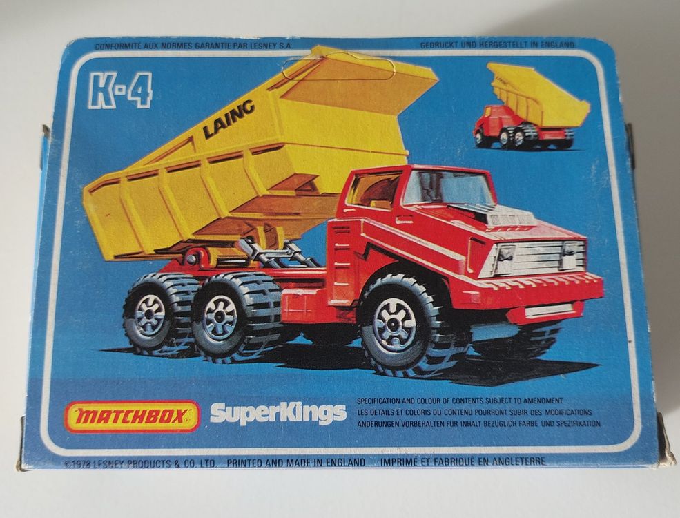 Matchbox Super Kings K-4 LKW Muldenkipper mit Box (Neu und ...