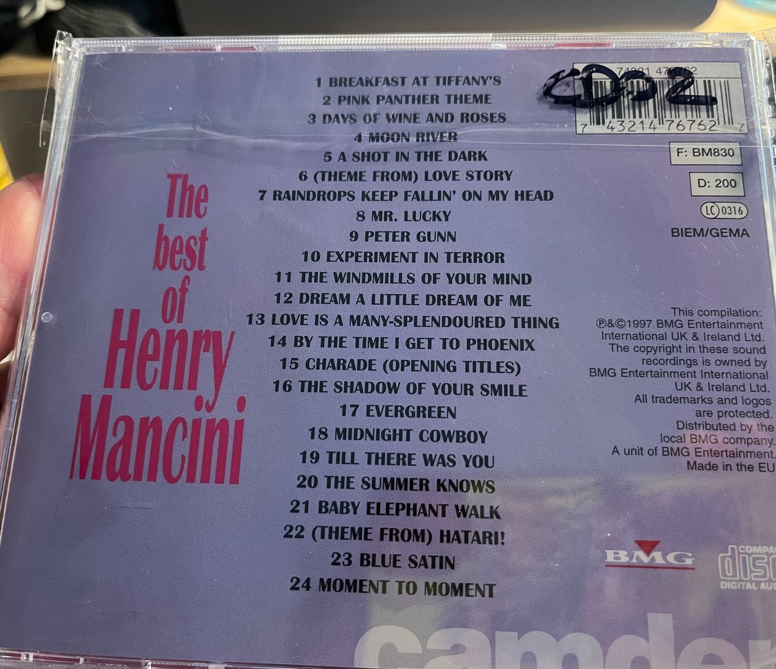 The Best Of Henry Mancini (CD, OST, Soundtrack) (Gebraucht) in Vevey ...