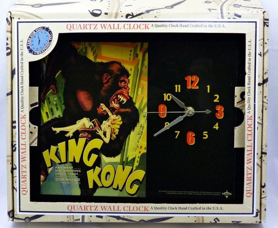 KING KONG VINTAGE WALL CLOCK U.S.A. 2000 | Kaufen auf Ricardo