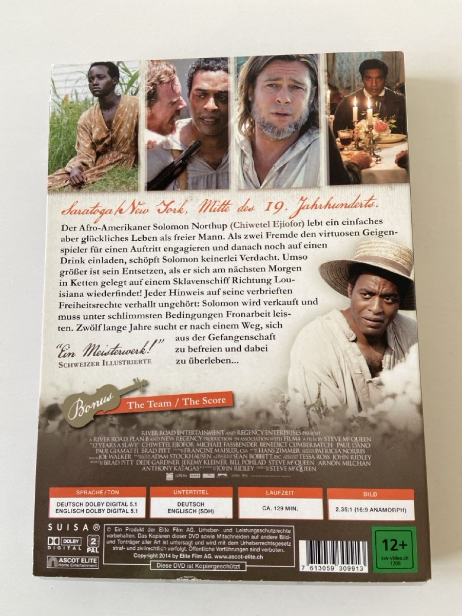 Steve McQueen Film: «12 Years a Slave» - DVD Top Zustand (Neu (gemäss ...