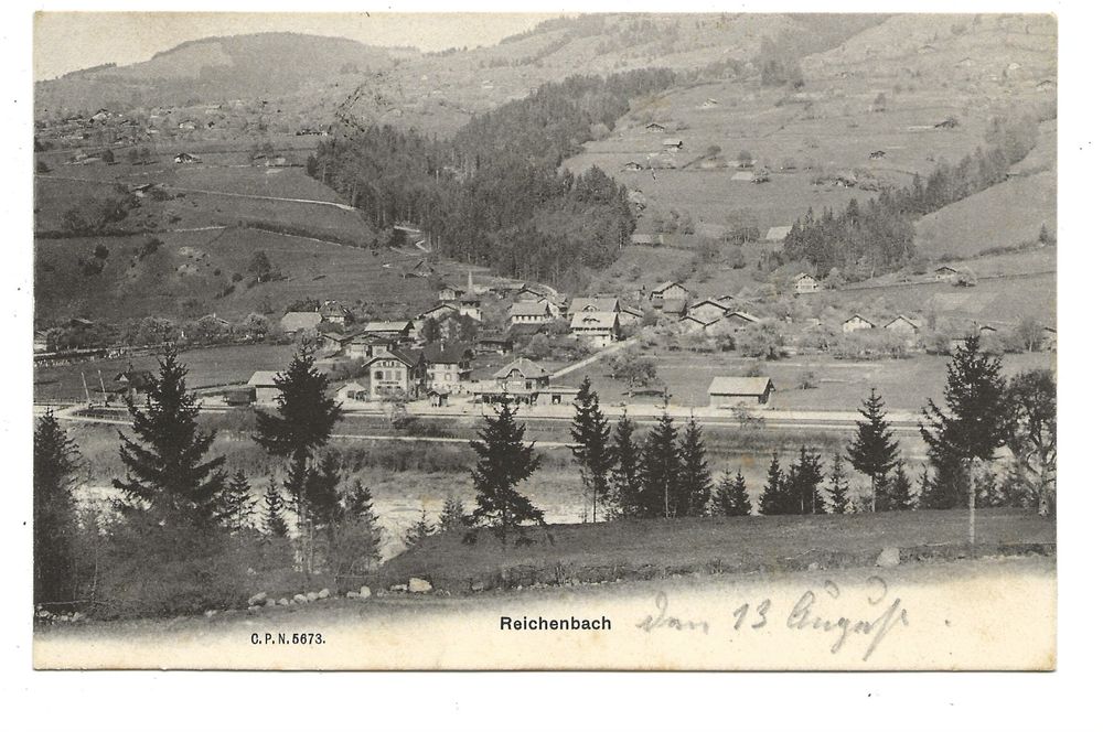 Reichenbach im Kandertal (BE) Frutigen - Bahnhof MOB - 1905 (Gebraucht ...