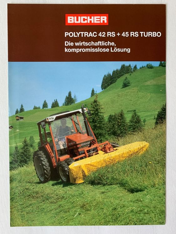 Bucher Polytrac Prospekt ,Traktor, Oldtimer, Mäher | Kaufen auf Ricardo