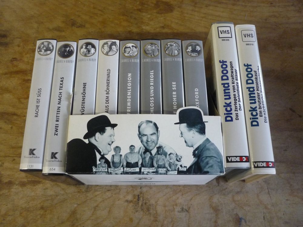 10x VHS Dick und Doof Sammlung - Videofilme S/w (Gebraucht) in Beringen ...