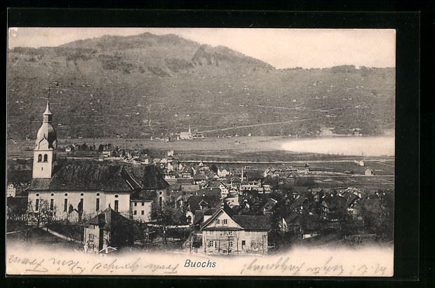 AK Buochs, Blick auf den Ort, 1905 | Kaufen auf Ricardo