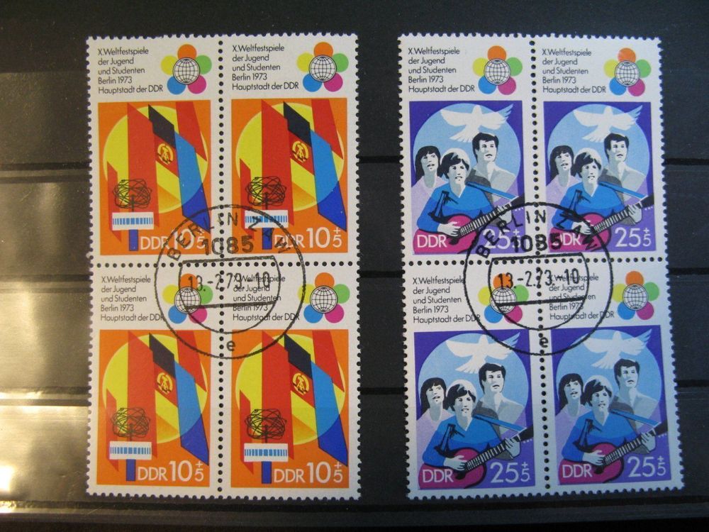 DDR 1973 Jugend Weltspiele 4er Block ET | Kaufen auf Ricardo