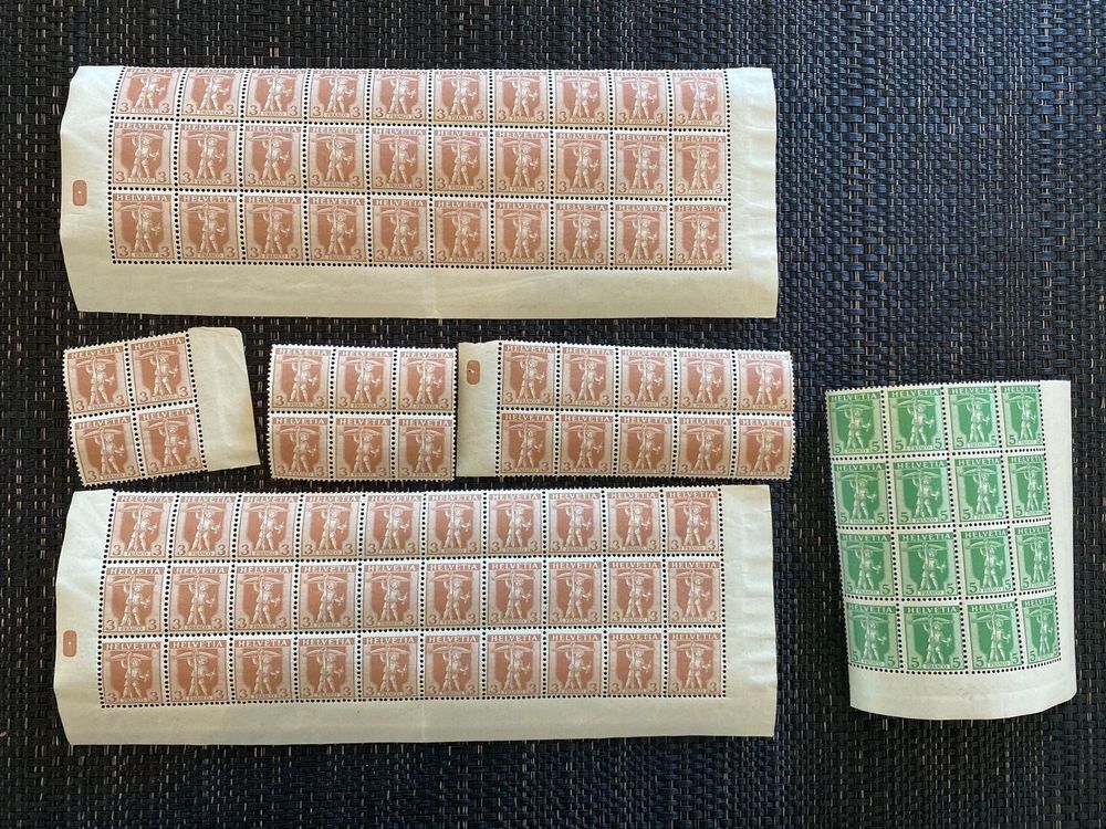 Tellknabe Nr. 102, 103 postfrisch Bogen ungestempelt lot ** (Neu (gemäss Beschreibung)) in Wil ...