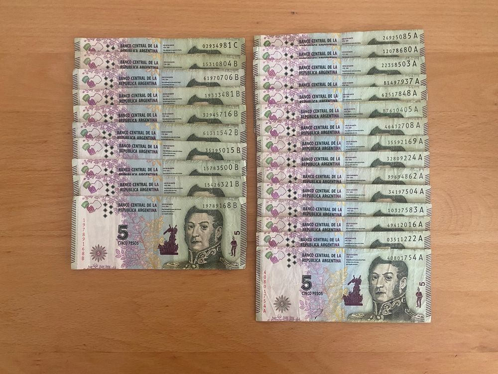 Argentinien 5 Pesos 25 Stück (2015) Serie A-C (Gebraucht) in Naters für ...