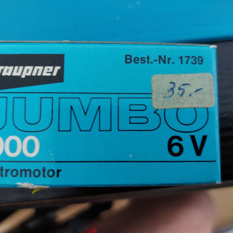 Elektromotor Graupner JUMBO 2000 6Volt ,sehr selten (Neu und ...