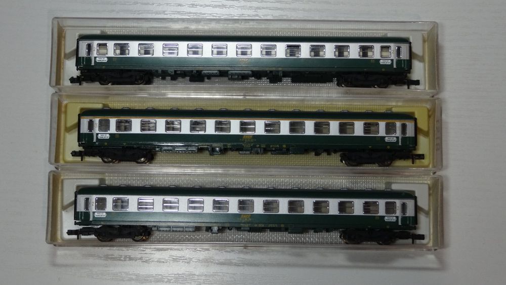 Fleischmann 8151, 2x 8152, SNCF Personenwagen. (Neu (gemäss ...