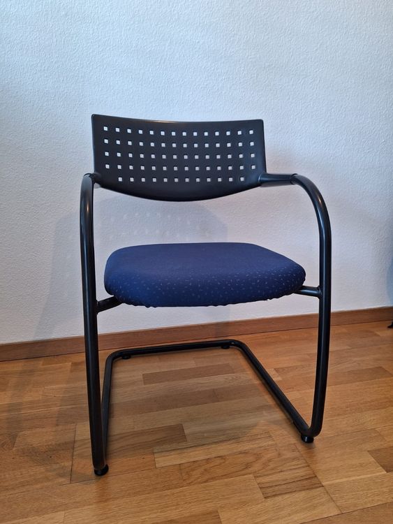 Vitra - Freischwinger - Stuhl -Stoff in blau | Kaufen auf Ricardo