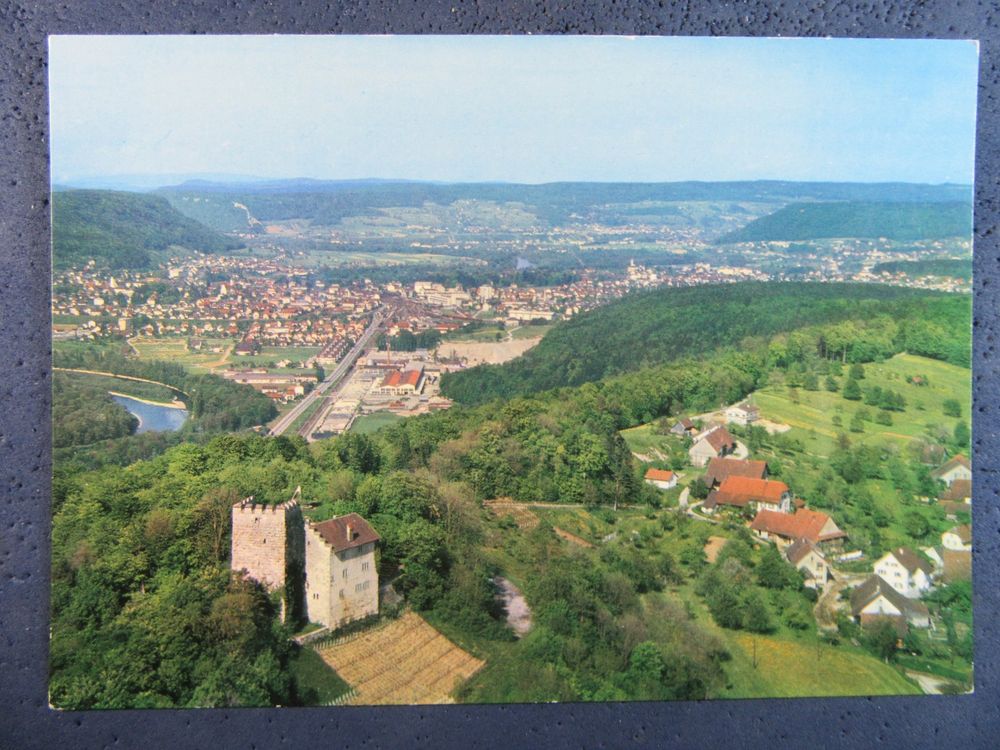 SCHLOSS HABSBURG FLIEGERAUFNAHME WYRSCH GEGN BRUGG AG 1963 (Gebraucht) in Ettingen für CHF 4.95 ...