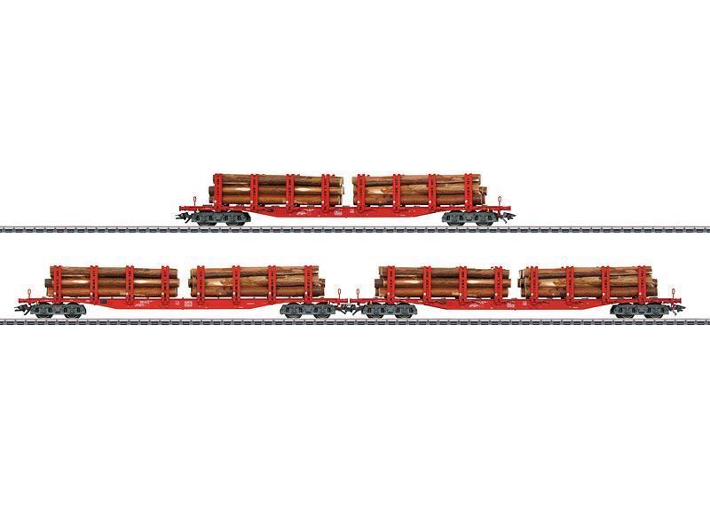 Märklin 47144 H0 Set mit 3 Rungenwagen (Neu und originalverpackt) in ...