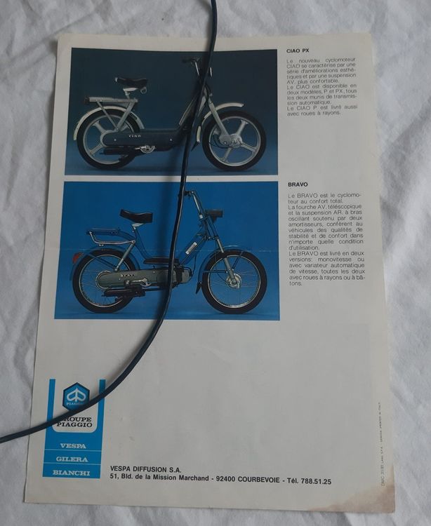 Prospekt Mofa Vespa Ciao PX, Bravo | Kaufen auf Ricardo