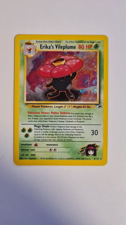 Pokemon Gym Heroes Erika's Villeplume Holo light played ab 1 (Gebraucht ...