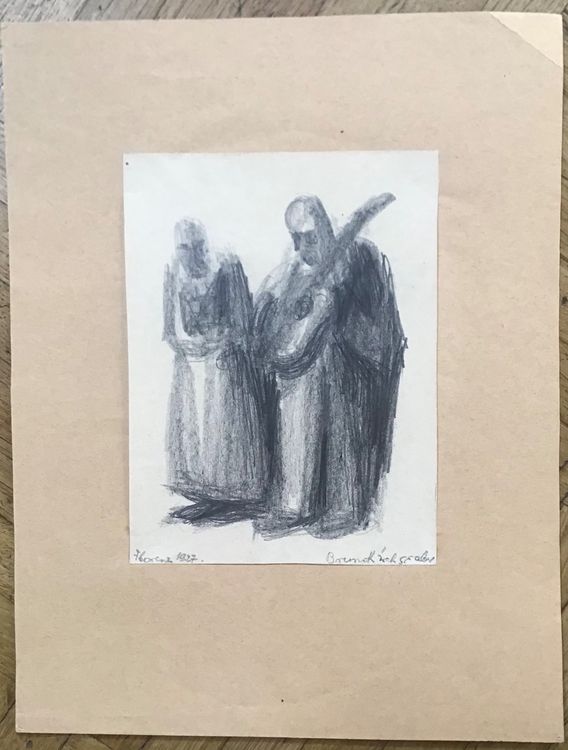 Sehr Interessante Zeichnung Unleserlich Signiert | Kaufen auf Ricardo