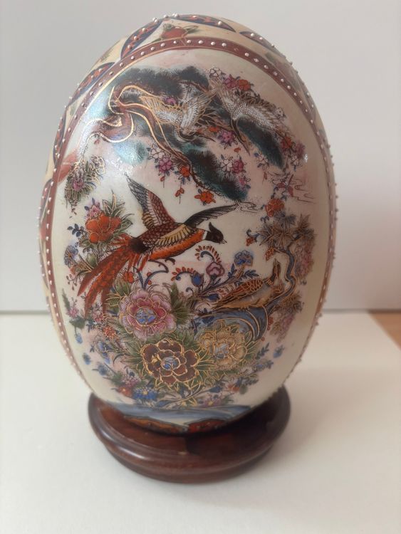 Œuf chinois style satsuma estampiller, magnifique état (Gebraucht) in ...