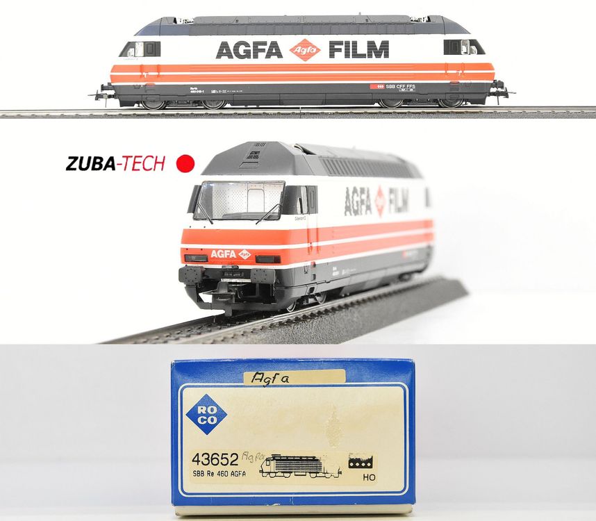 Roco 43652 E-Lok Re 460 AGFA SBB H0 GS Analog mit OVP (Gebraucht) in St ...