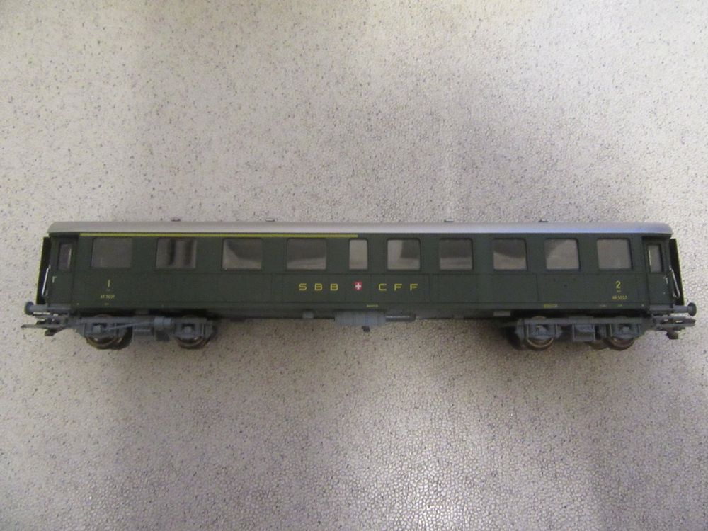 Roco 45097 und 45098 2 schwere Stahlwagen AB und B der SBB (D'occasion ...