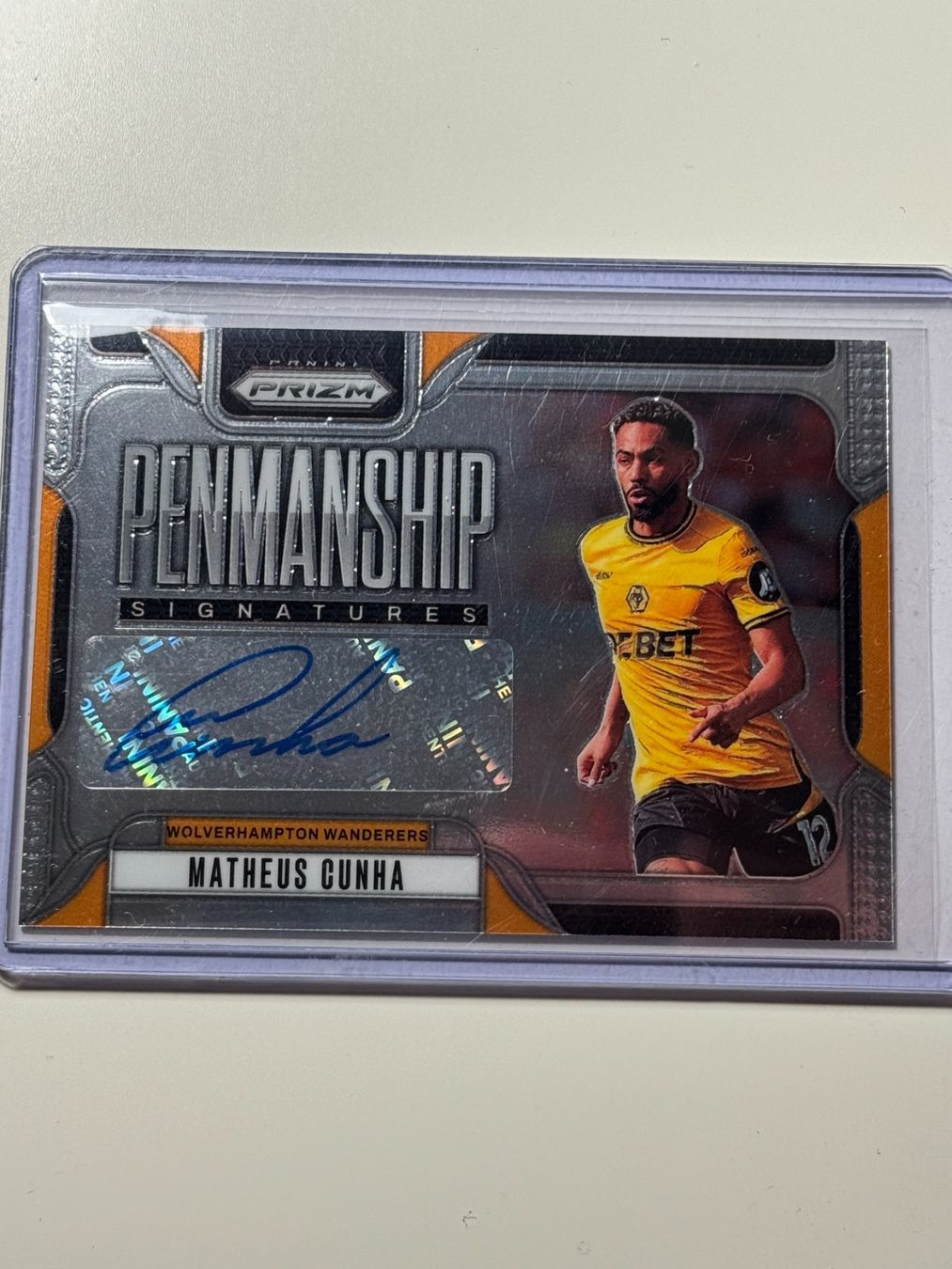 Matheus Cunha auto - Panini Prizm Wolves/ Man Utd (Neu und ...