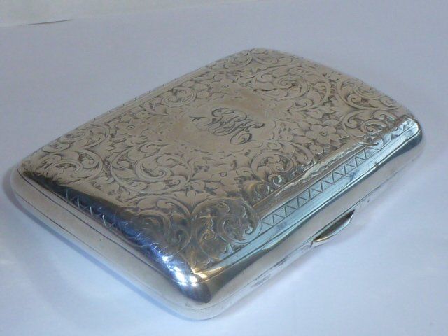 Antike englische Zigarettenetui, Silber Sterling.,1922 J. | Kaufen auf Ricardo