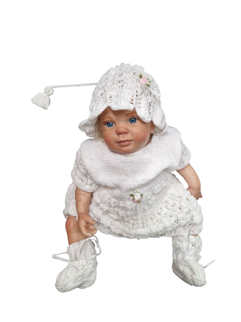 Ensemble robe bébé 100% coton 3 pcs. Fait main Unique (Neuf avec ...