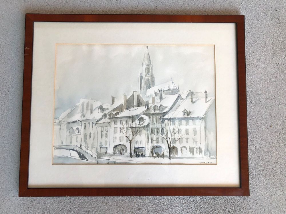 Aquarell Renée Yolanda Hauser "Schifflaube in Bern", 1981 (Gebraucht) in Bern für CHF 70 – mit ...