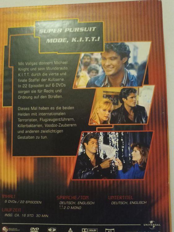 Knight Rider - Staffel 1-4 komplett DVD - David Hasselhoff (Gebraucht ...