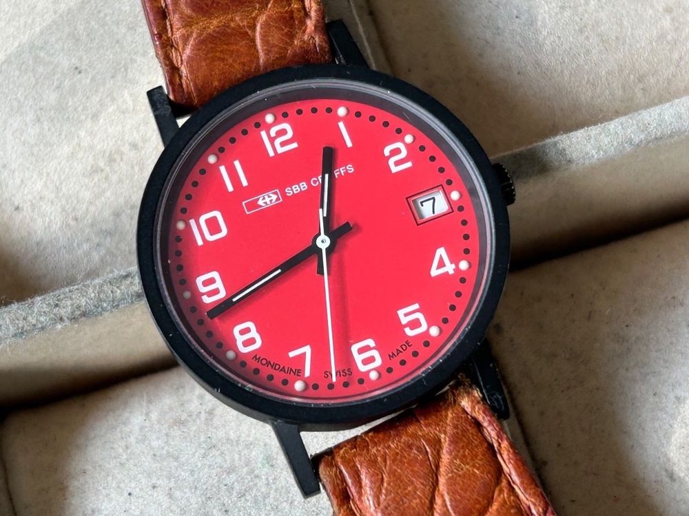 Montre SBB CFF en rouge fonctionne 33mm fonctionne (Gebraucht) in für ...