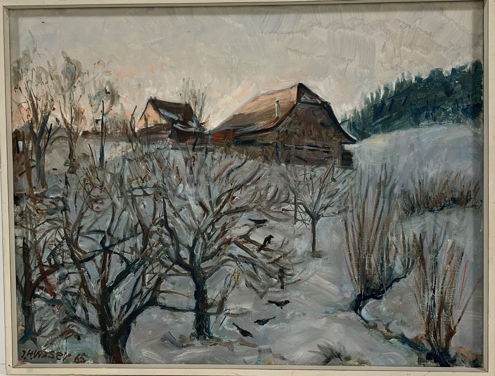 Joseph H. Waser (1901-1994) Winterlandschaft Gemälde (Gebraucht) in ...