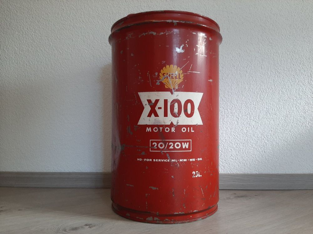 Antike Shell Öldose Oldtimer Blechdose 50er 60er Loft Design (D ...