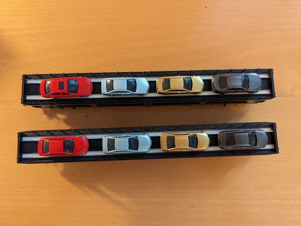 Märklin Autoreisezugwagen DDm 915 der DB (4084) mit Autos (Gebraucht ...