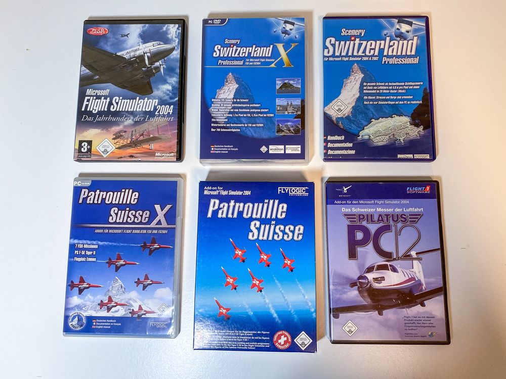 Microsoft Flight Simulator 2004 + 5 Add-on (Gebraucht) in Sarnen für ...