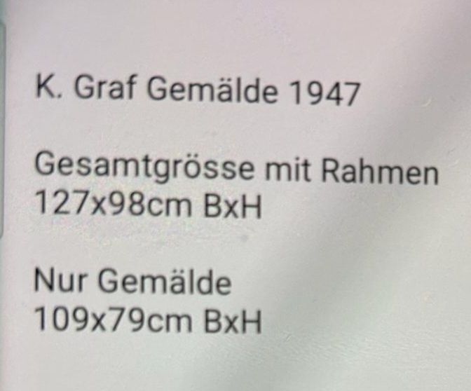 Gemälde von K. Graf auf Hartholz gemalt aus dem Jahre 1947 | Kaufen auf ...