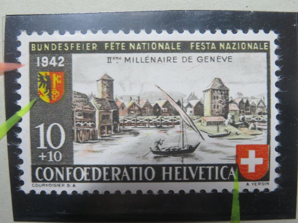 Abart B15** leicht verschobene Farben, waagrechte Linie 1942 (Neu ...