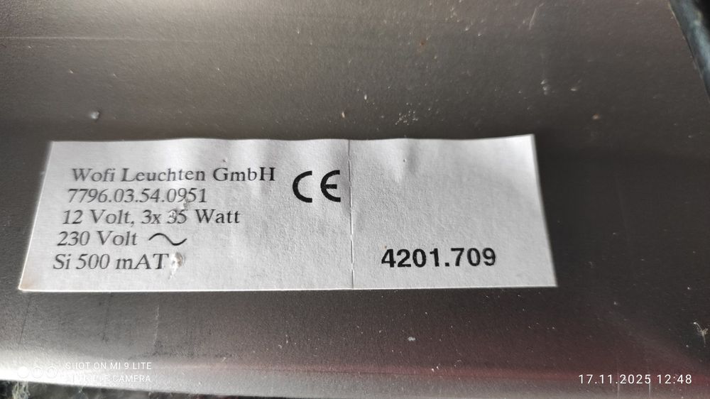 Hangelampe Halogen 230Volt Von Firma Wofi Leuchte + Deckenla (Gebraucht ...