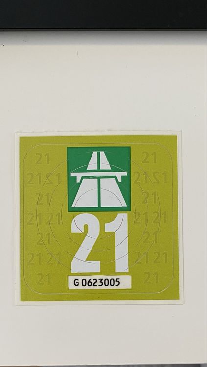 Vignette Autobahnvignette 2021 Schweiz Neu Vintage Sammler (Neu und originalverpackt) in ...