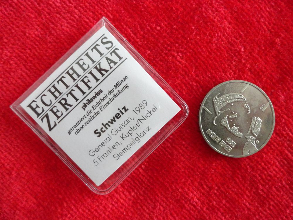5 FRANKEN GEDENKMÜNZE 1989 - GENERAL GUISAN - AB CHF 1.00 | Kaufen auf Ricardo