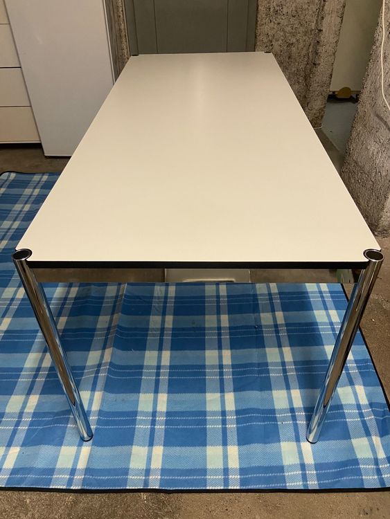 USM Haller Tisch perlgrau (weiss) 175cmx75cmx74cm (Gebraucht) in ...