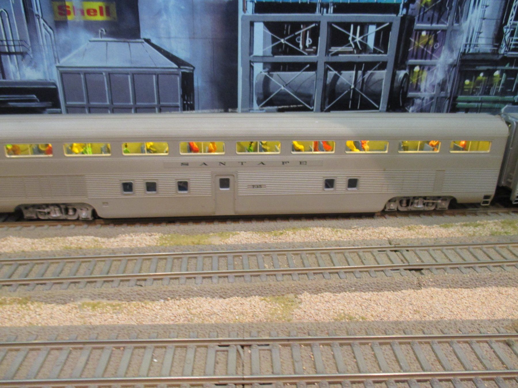 8 x Santa FE Passenger Train DC/DCC mit Licht plus Zusatzmat (Gebraucht ...
