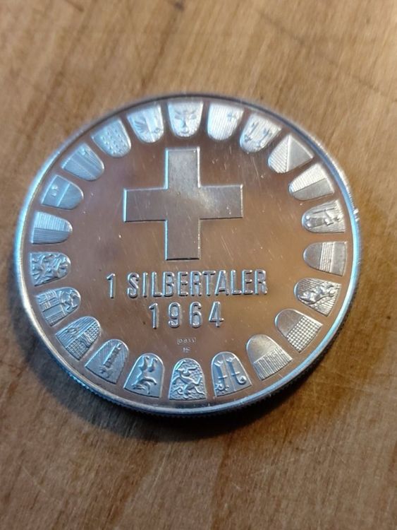 1 Silbertaler 1964 833 Silber Zürich (Gebraucht) in schönholzerswilen für CHF 20 – mit Lieferung ...