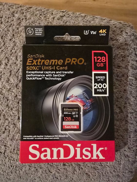 SanDisk Extreme PRO 128GB SDXC, Neu & Originalverpackt! (Neu (gemäss ...