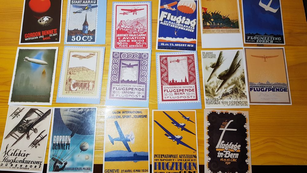 Aviatik Plakate Postkarten 17 Stück (Neu (gemäss Beschreibung)) in Seewis-Pardisla für CHF 17 ...