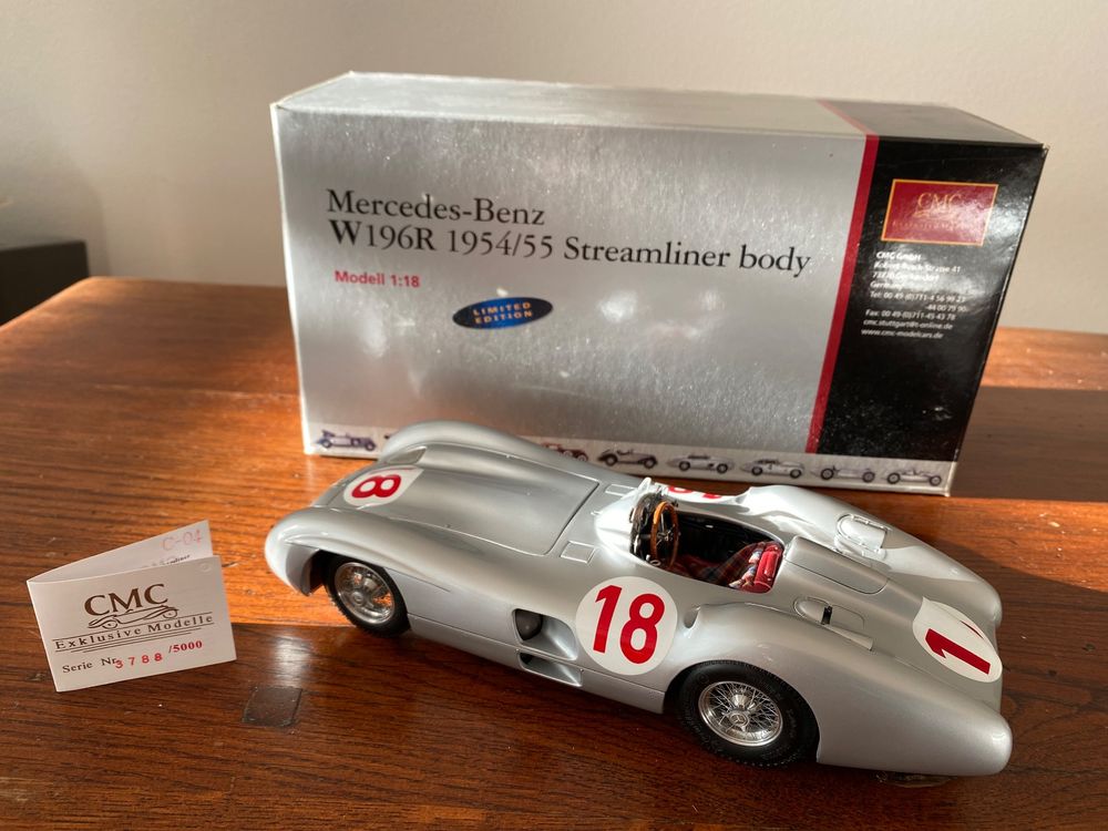CMC Mercedez-Benz W196R 1954/1955 Streamliner body (Neuf avec emballage ...