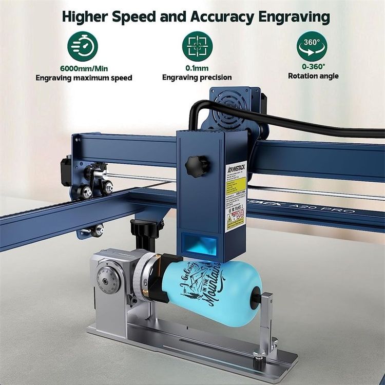 ATOMSTACK R1 Laser Rotationswalze für Lasergravurmaschine (Neu und ...