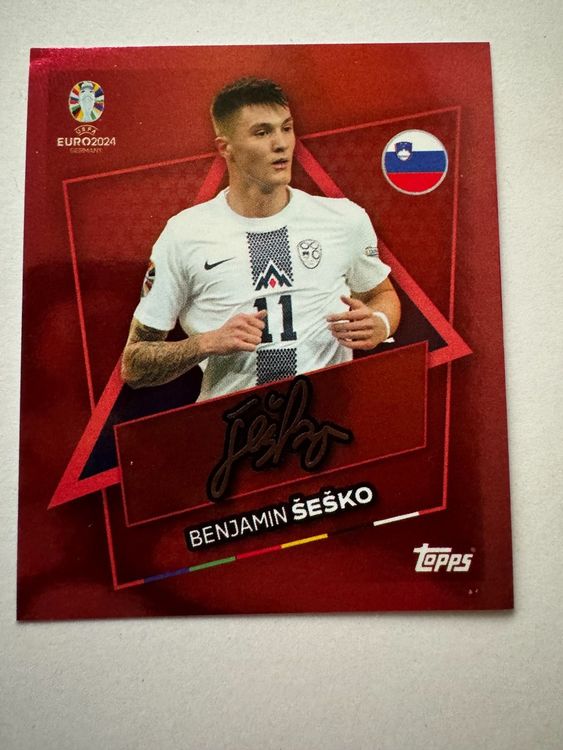 TOPPS EM 2024 / SVN SP - BENJAMIN SESKO - m. Unterschrift | Kaufen auf ...