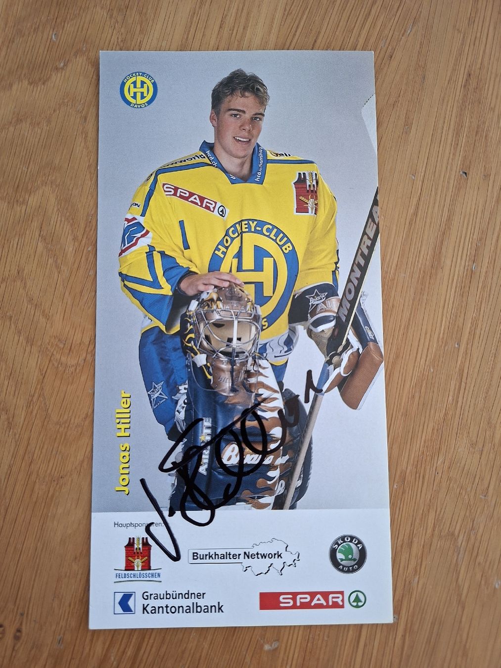 Jonas Hiller HC Davos Autogrammkarte, original & rar (Gebraucht) in ...