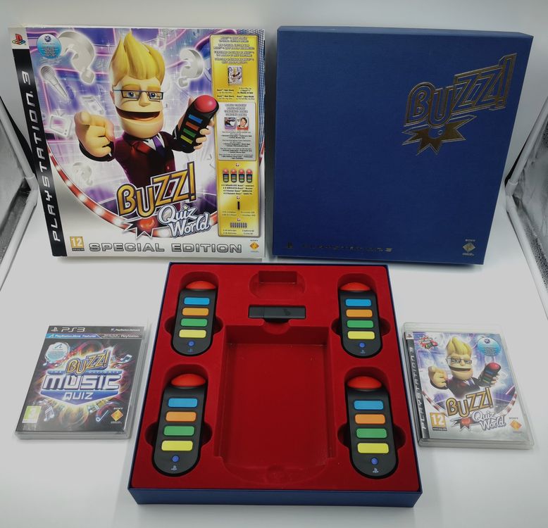 Buzz Quiz World Set, 4 Buzz Wireless Controller + 2 Spiele (Gebraucht ...