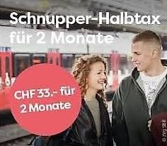Schnupper-Halbtax SBB für zwei Monate bis 31.05.2025 NEU !!! (Neu und ...