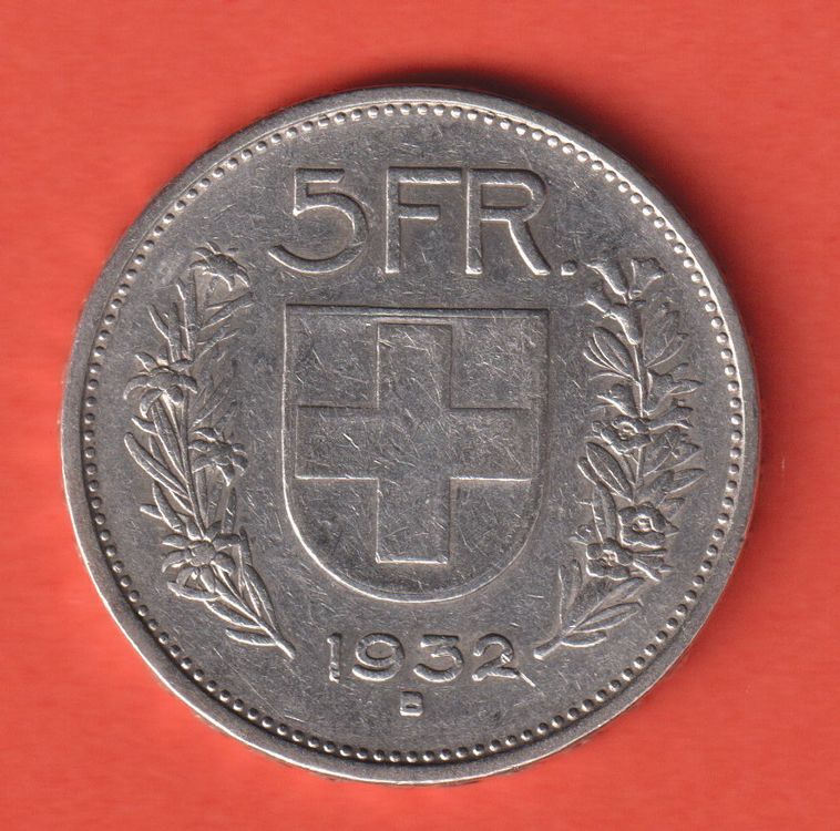 5 Franken 1932 Silber | Kaufen auf Ricardo